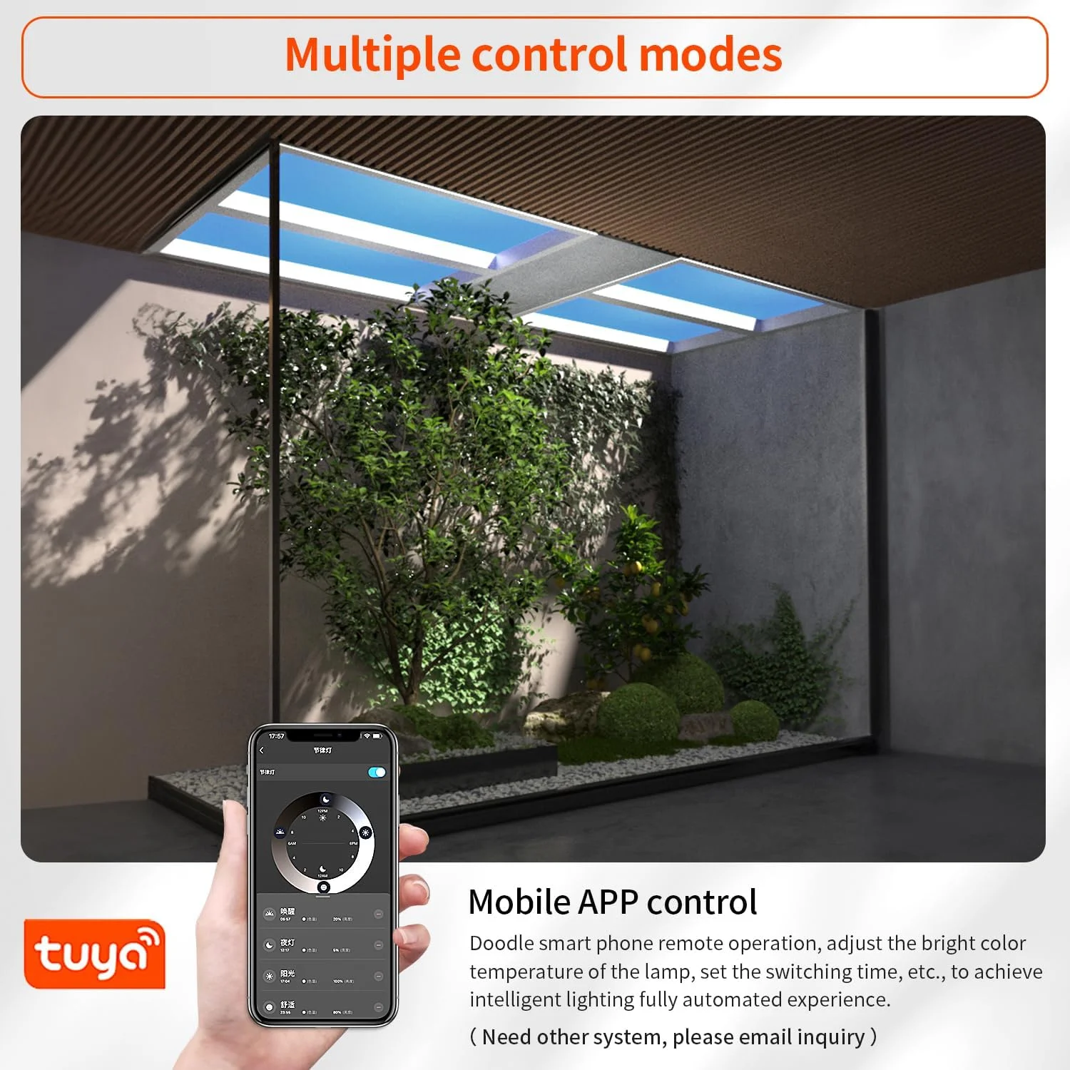 Ceiling Light Diffuser Panels Frameless Led Skylight Cloud Panel Blue ...