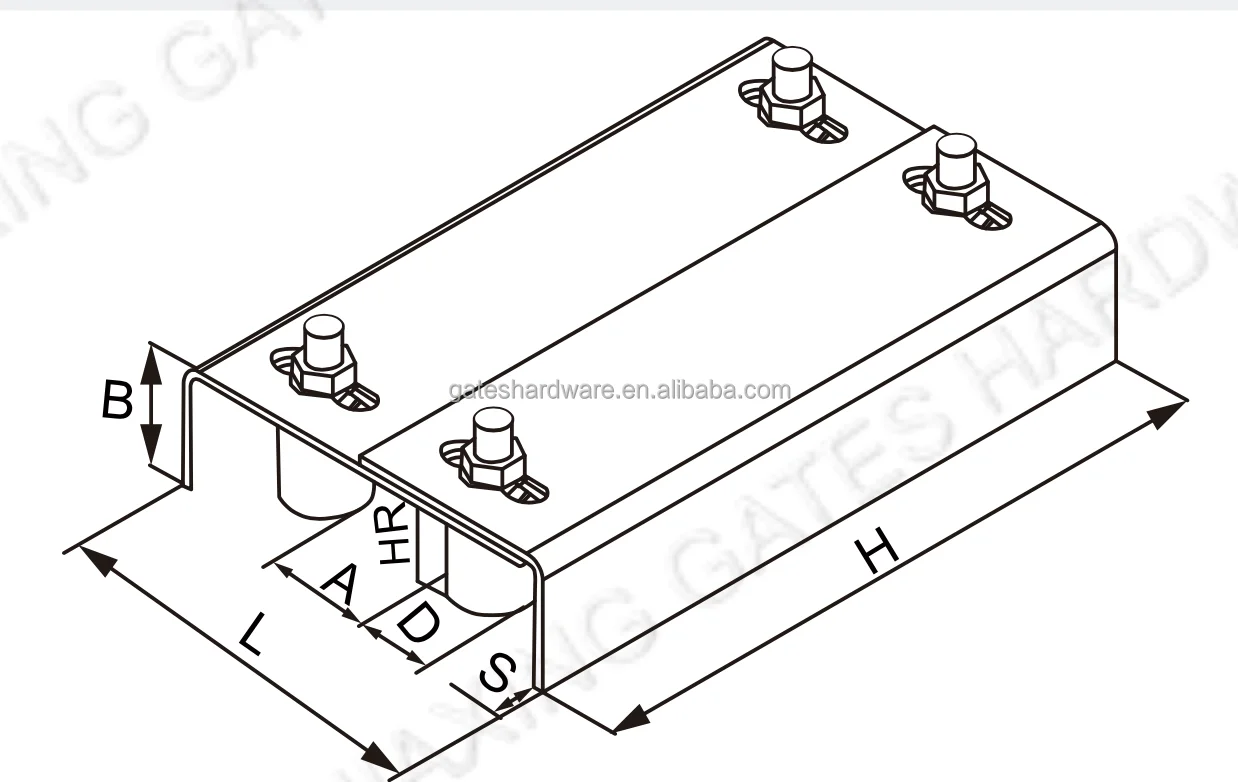 Galvanized Sliding Gate Wheel Nylon Roller Guide With Bracket - Buy ...
