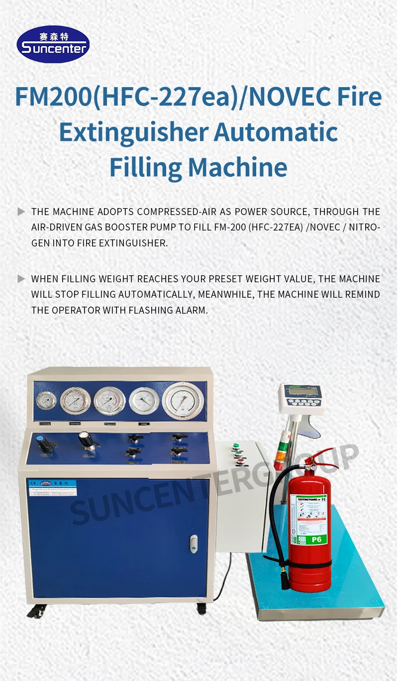 Automatic FM200 Booster Pump CO2 Fire Extinguisher Filling Machine