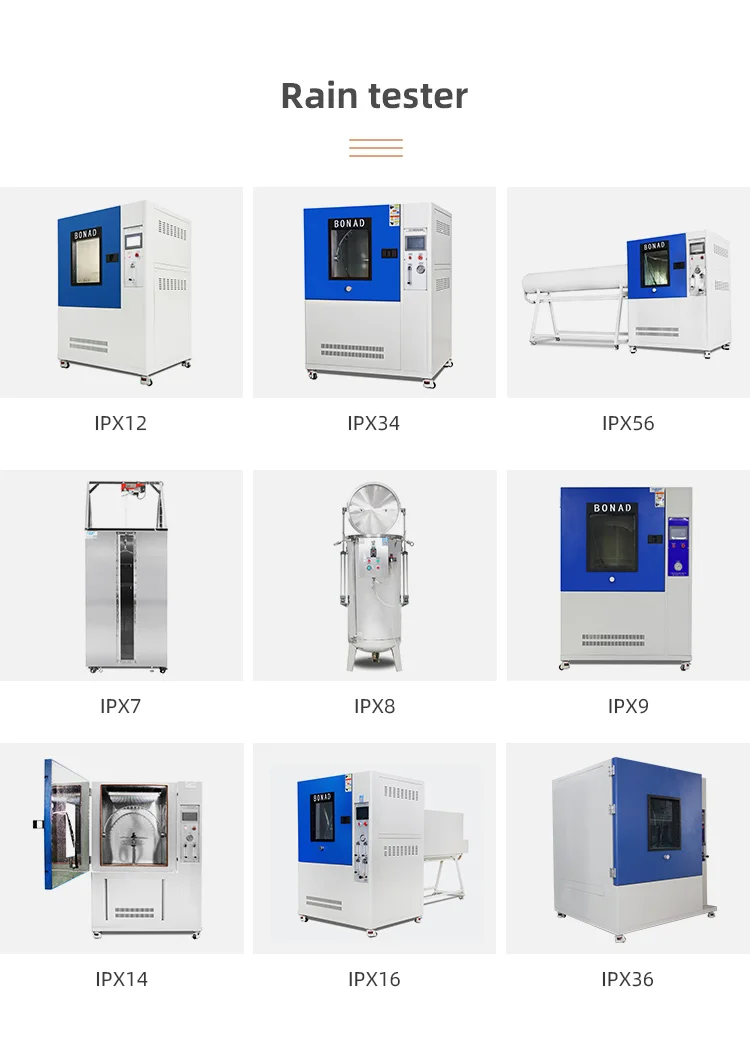 IPX1, IPX2, IPX3, IPX4 Test Equipment - Waterproof Solutions