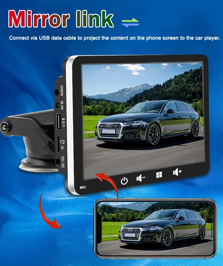 Universal 7inch PND Car Carplay Display - Wireless & Portable