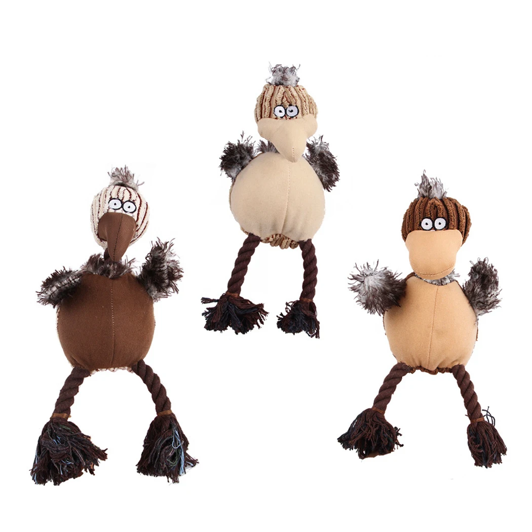 Cute Pet Dog Cat Plush Bird Squeak Sound Dog Toys Funny Chew Molar Toy ...