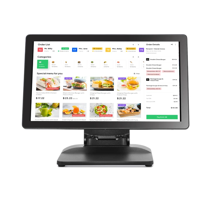 Convenient 15.6 Inch Aluminum Alloy Foldable Pos Cash Register Machine ...