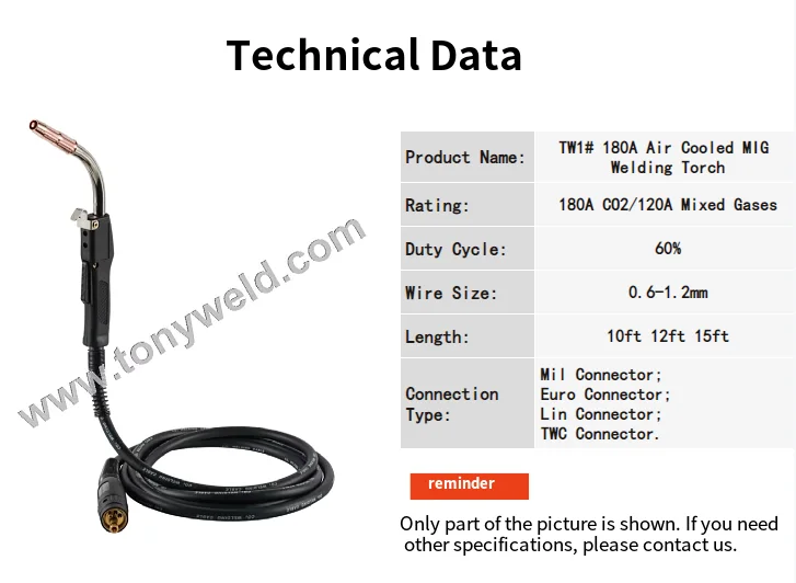 Tweco 1# Co2 Torch Welding Gun 180A Mig Welding Torch| Alibaba.com