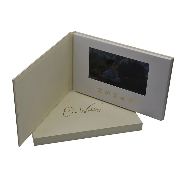 Customized Digital Video Book Our Wedding Greeting Card 7 Inch Hd Ips ...