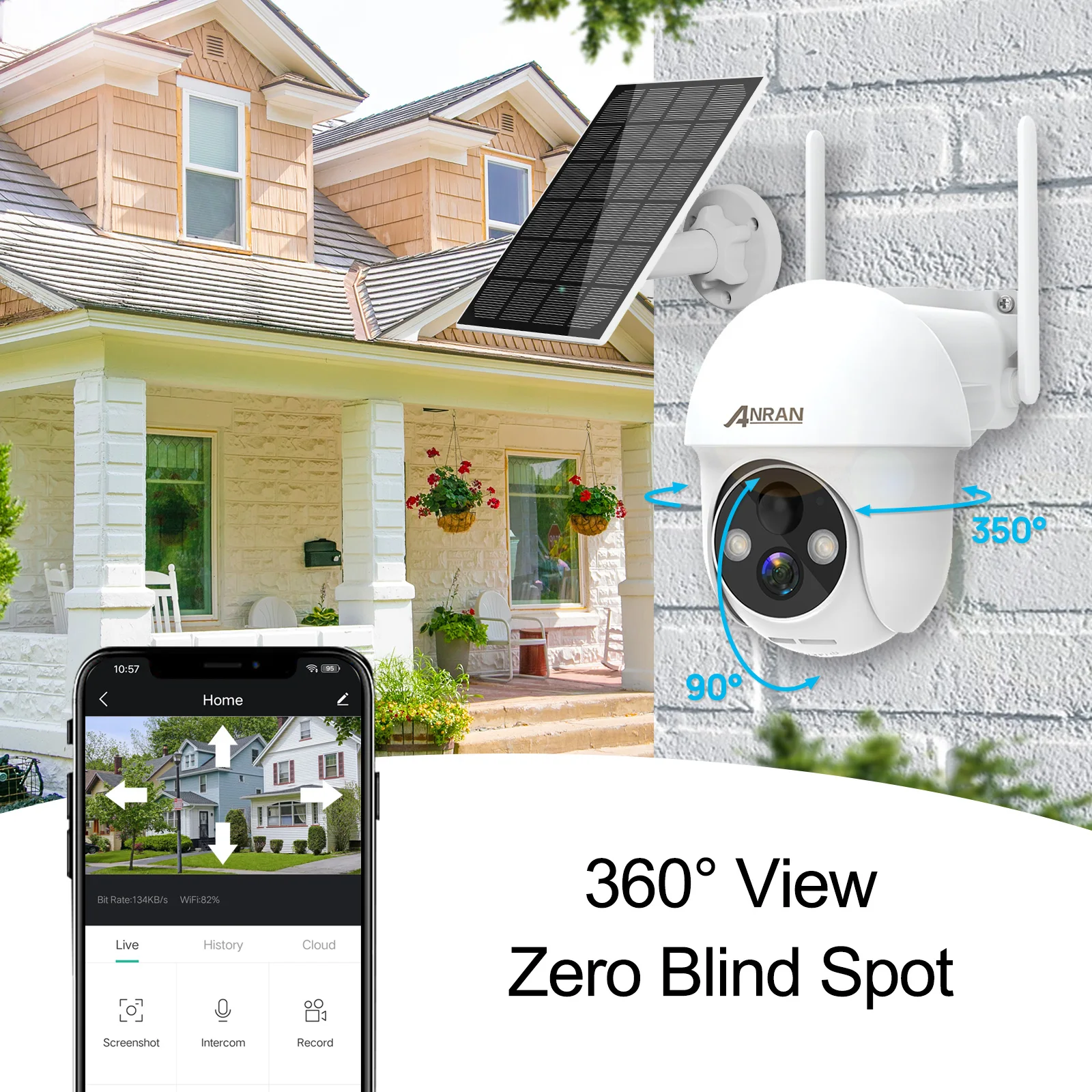 Anran 4mp Solar Cctv Camera Outdoor 2 Way Audio Wifi Wireless Security ...