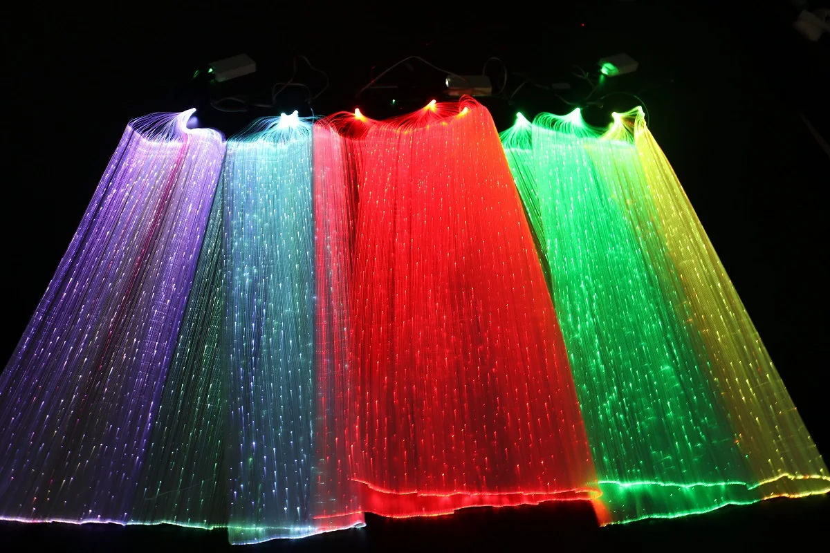 LED Luminous Fiber Optic Fabric RGBW for Banquet & Wedding