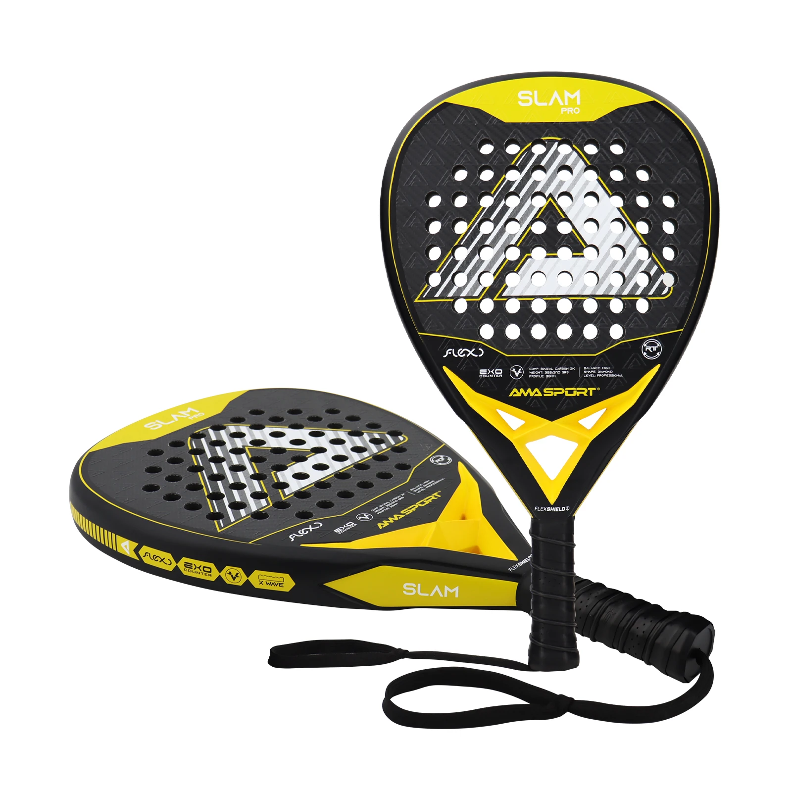 AMA Sport Custom Logo Carbon Fiber Padel Racket - Lightweight 18K Fiber ...
