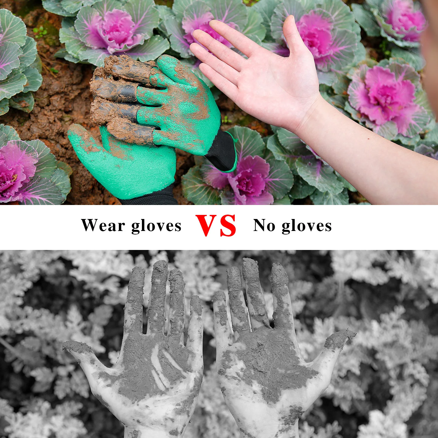 Digging Breathable Waterproof Digging Planting Garden Gloves With ...