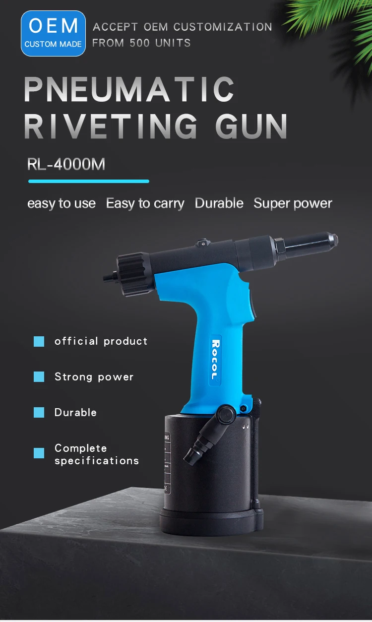 Rl-4000m Convenient Pneumatic Rivet Gun 3.2-4.8mm Durable Ce Standard ...