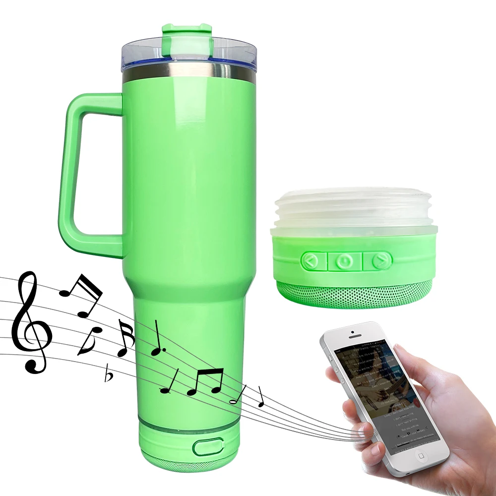 40oz Sublimation Speaker Travel Mug - Perfect for Back to School