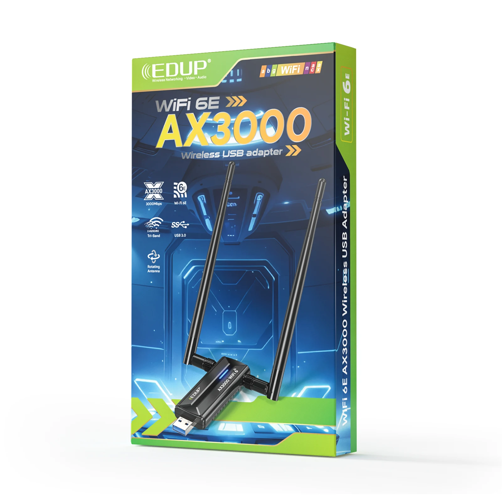 EDUP AX1672 3000Mbps WiFi6E PCI Express WiFi Card for PC