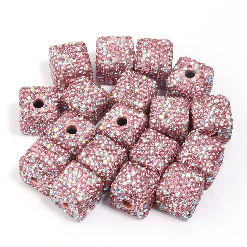JC 5 Pieces/bag Shiny Clay and Rhinestone Beads for Bracelets and Hair ...
