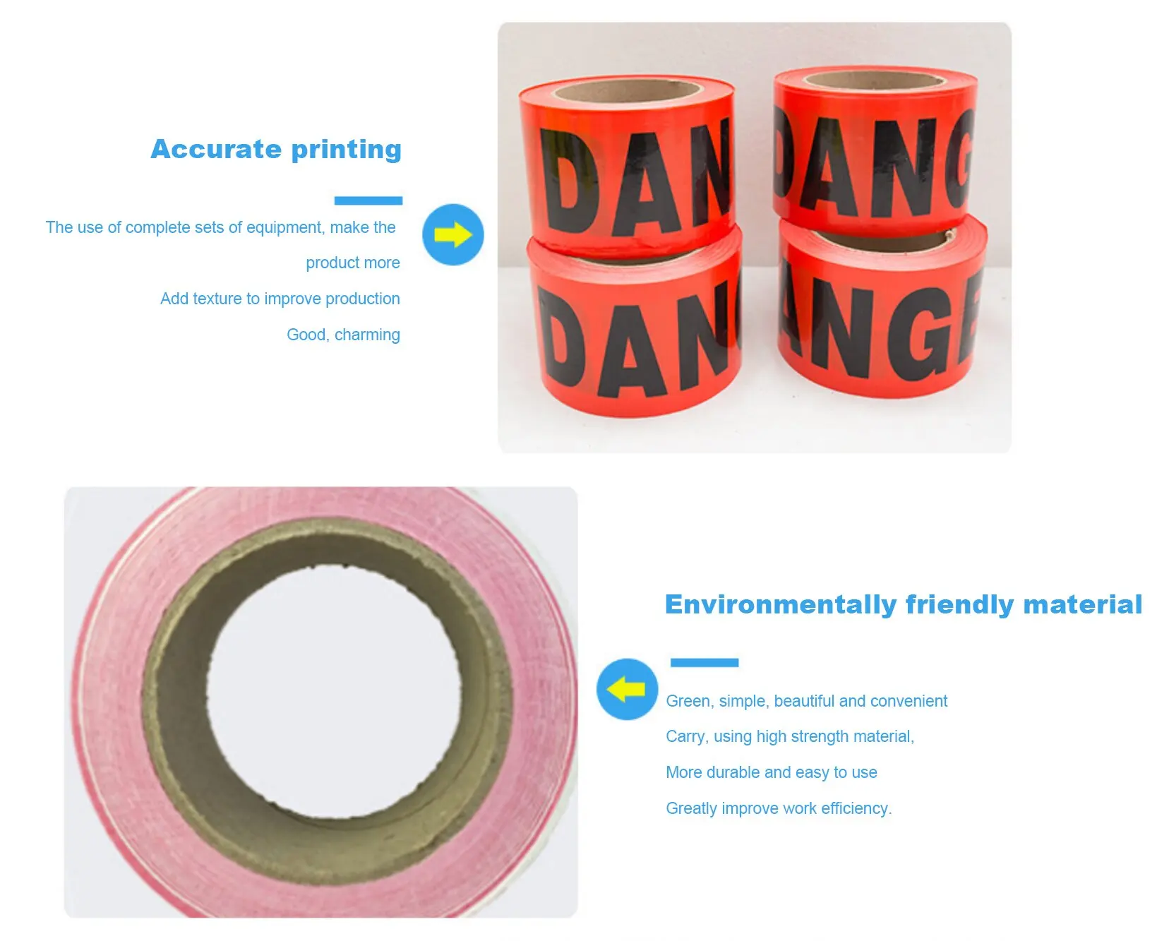 Attention Factory Wholesale Red White/yellow Black Striped Non Adhesive ...