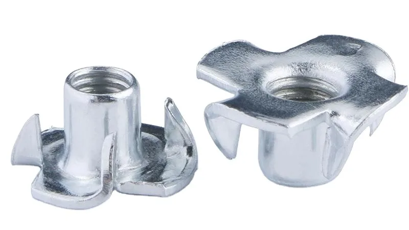 Four Claw T Nut With Steel Zinc Plated 4-pronged Tee Nut For Wood - Buy ...