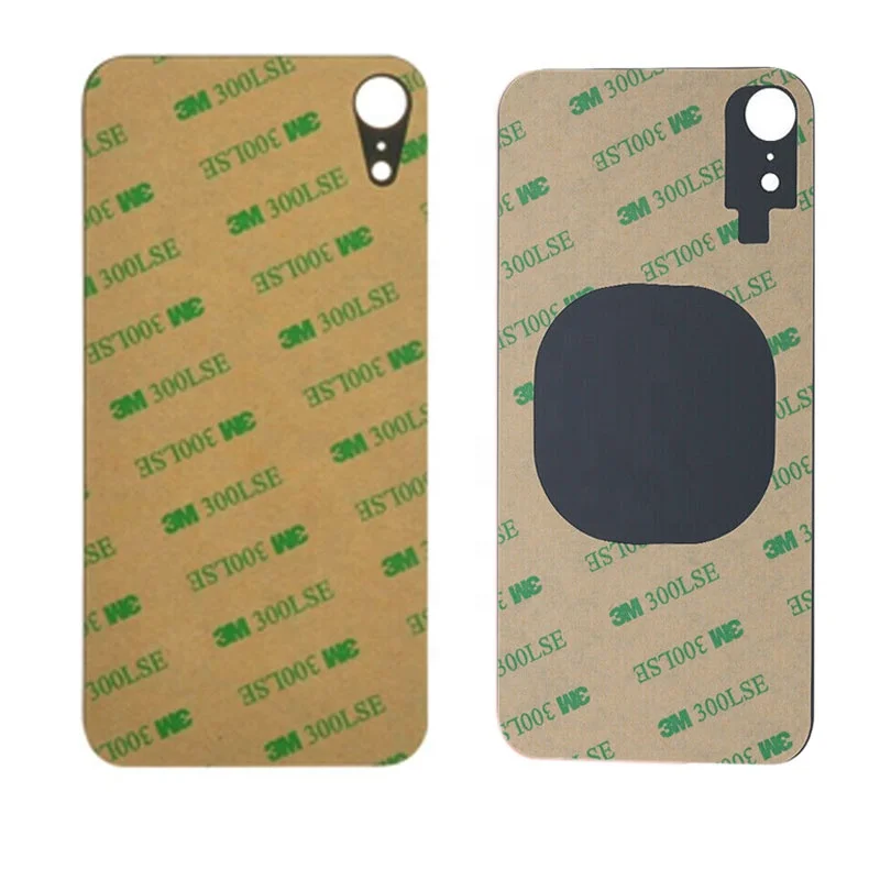 For Iphone Xr Big Hole Rear Back Glass Cover Rear Doors Part With 3m ...