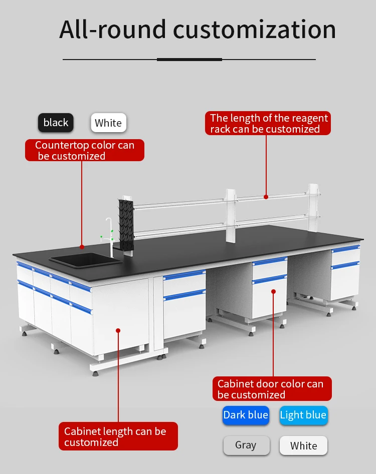 Laboratory Furniture Dental Lab Work Bench For Students Customized Laboratroy Island Bench With ...