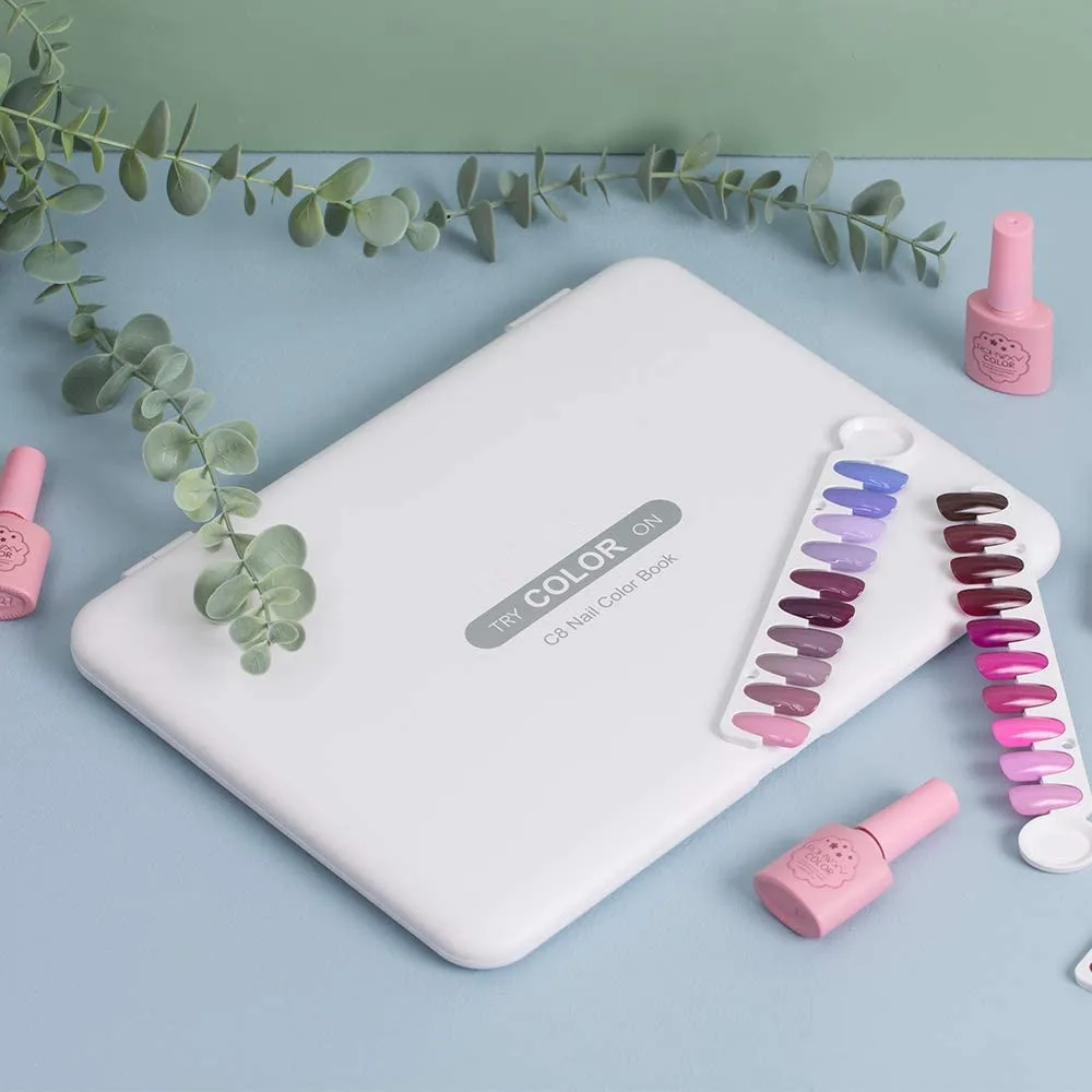 120 Color Portable C9 Nail Color Card Gel Polish Display Book Nail ...