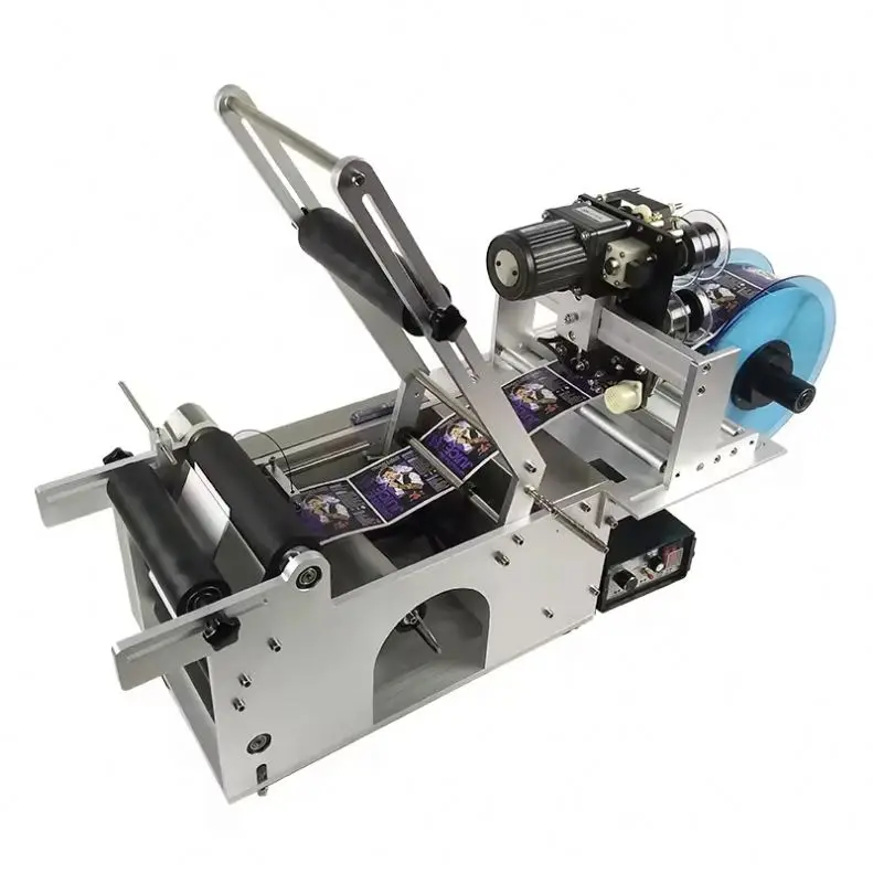 Semi-automatic round bottle coding and labeling machine MT50 self ...