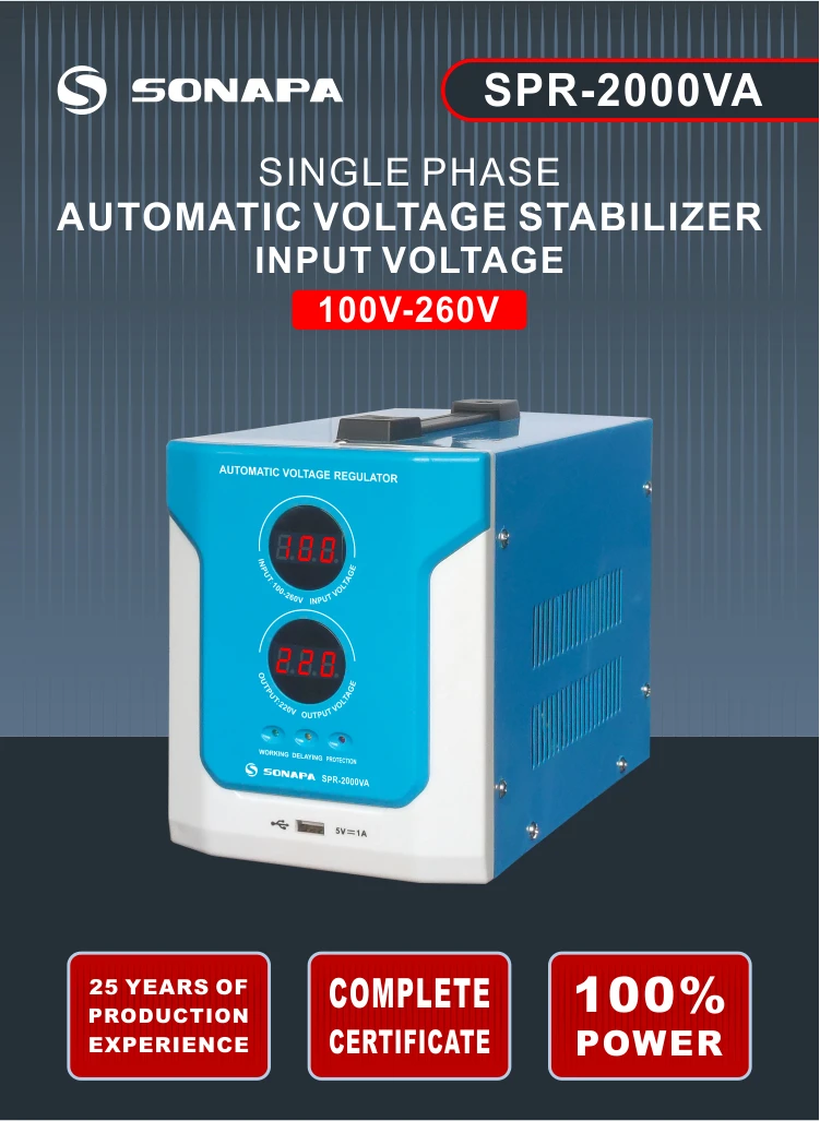 Wvr-5000va Relay Type Desktop Model Single Phase 4kw Automatic Voltage ...