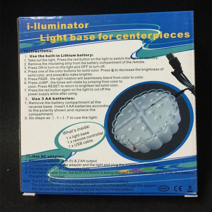 Remote Controlled Led Sticker Light Hookah Led Light For Glass Hookah ...