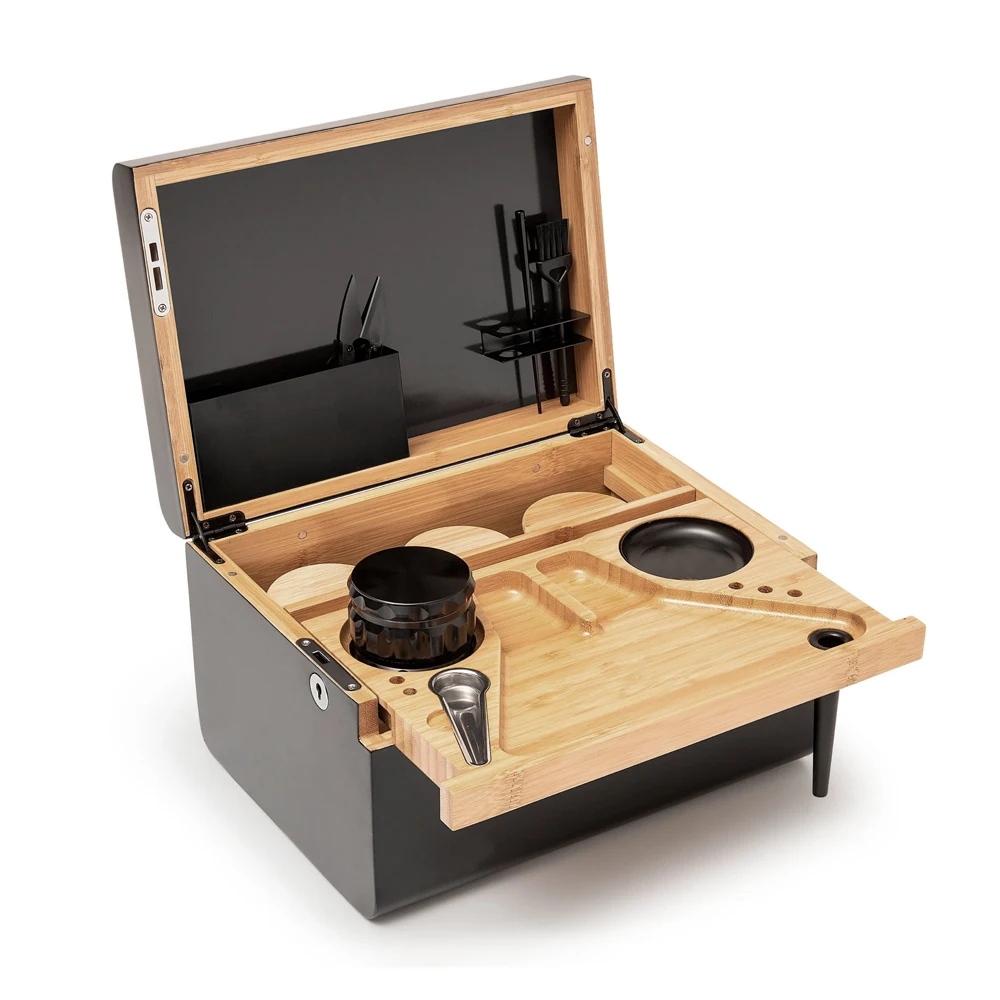 Customized Logo Smell Proof Smoking Stash Box Herbal Supplies Set With ...