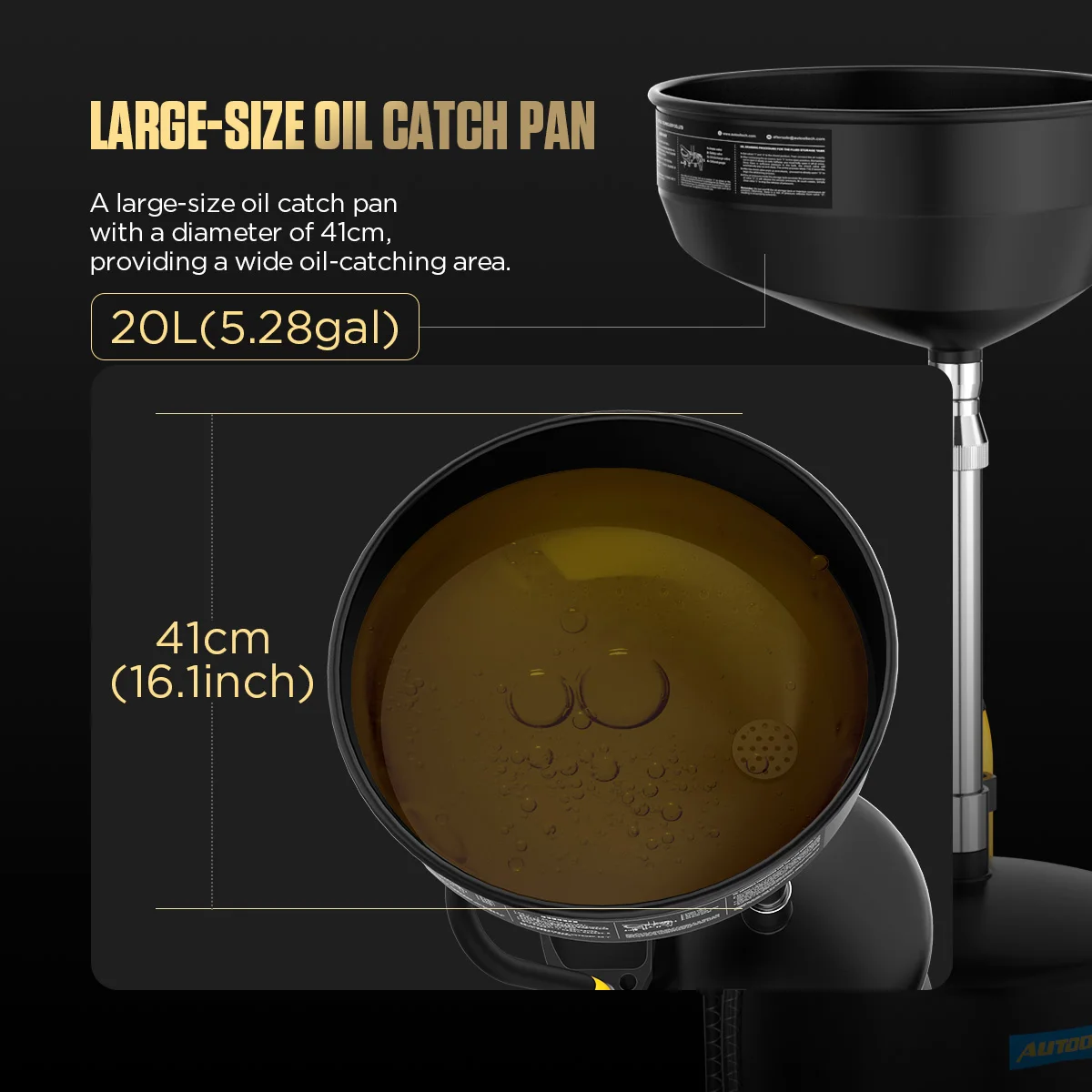 AUTOOL OD710 70L Waste Oil Drainage and Replacement System Pneumatic ...