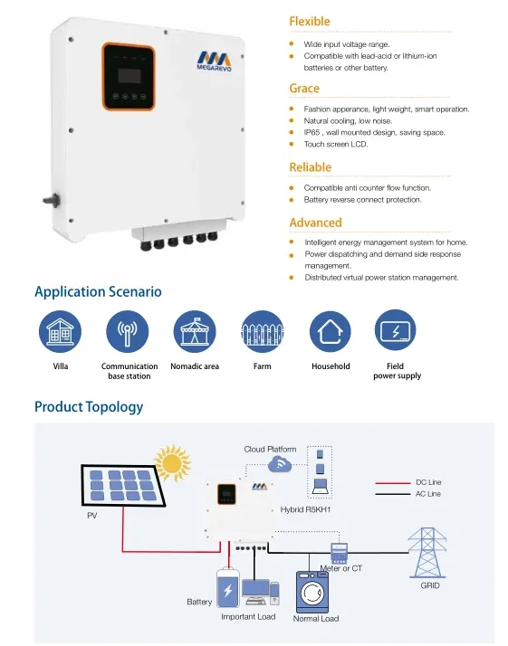 Megarevo Hybrid Solar Power On Grid Sine Wave Single Phase Inverter 4 ...