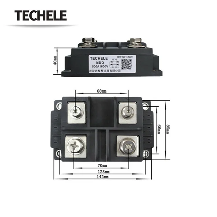TECHELE Type Single Phase Bridge Rectifier Module mdq500 - Wolfchip.com