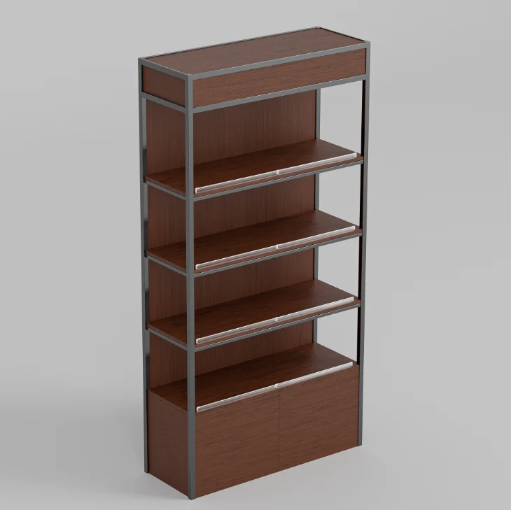 Custom Mdf Display Shelf Storage Stand Metal Wood Standing Display Rack ...