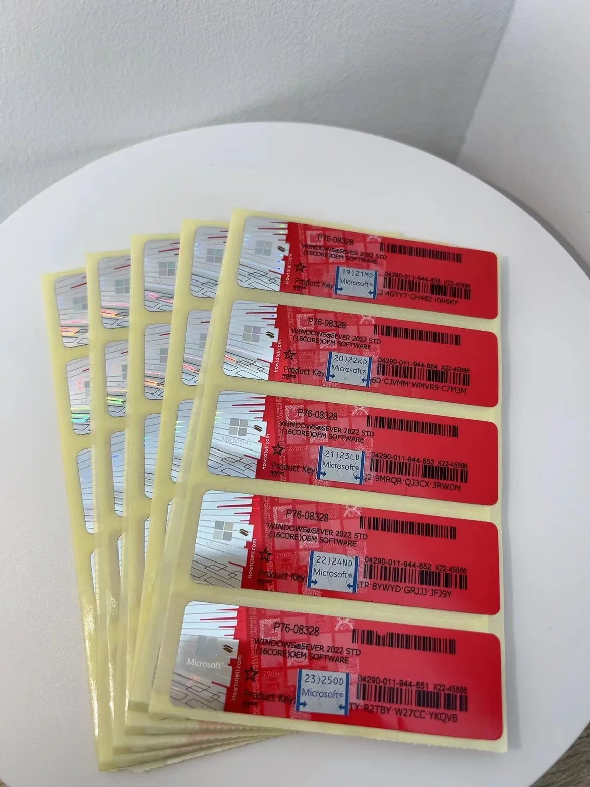 Windows Server 2022 Standard Red COA Sticker Online Activation of ...