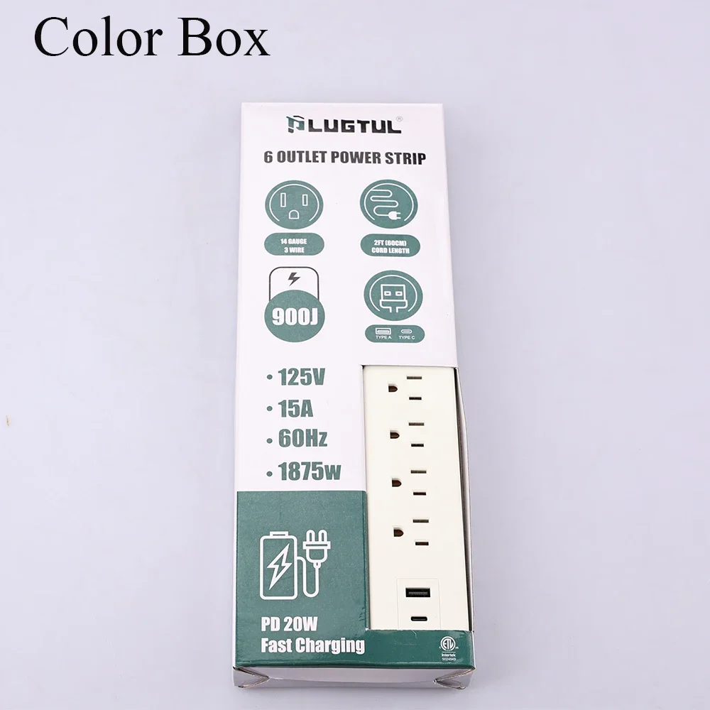 Us Electric Extension Board Power Strip,10 Outlet Etl Power Bar With ...