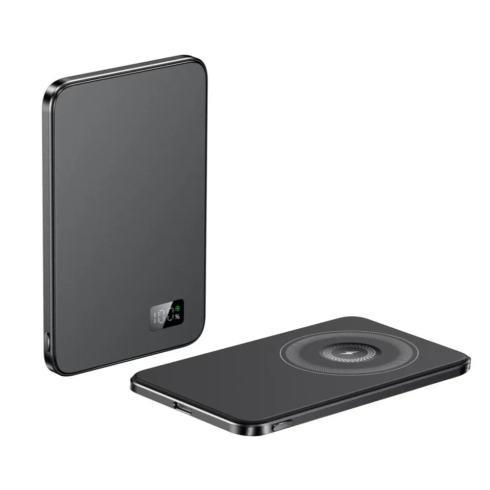 2024 Mini Super Slim 8.5mm Portable Magnetic Wireless Power Bank
