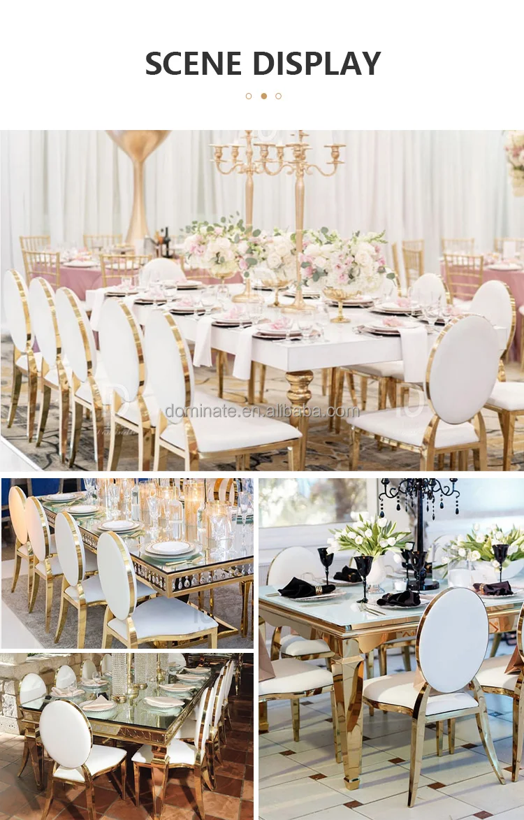 Stainless Steel Gold Stackable Luxury Louis Events Hotel Banquet Decor ...
