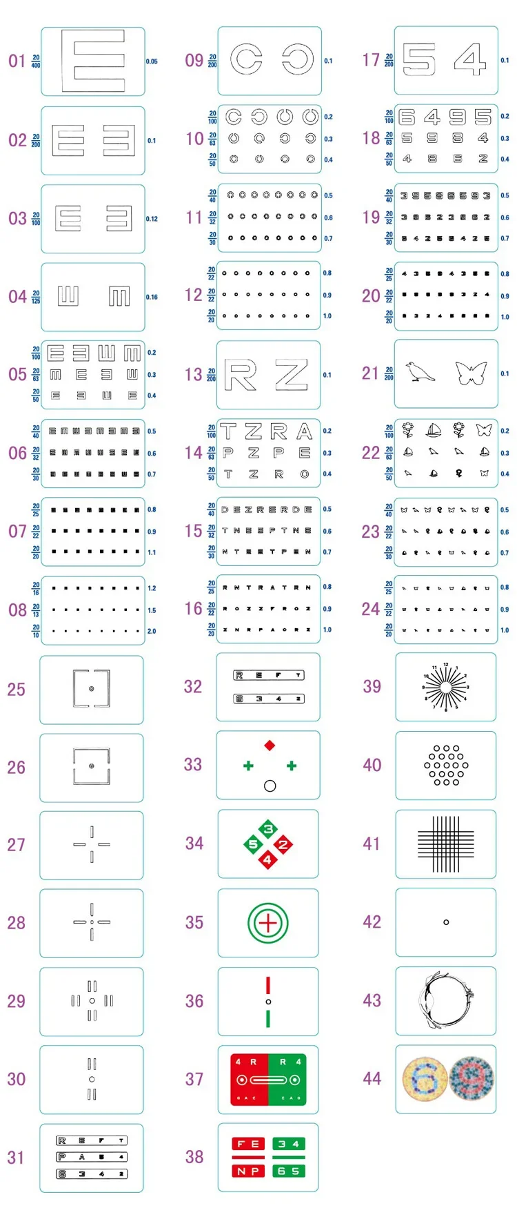 19 Inch Screen Ophthalmic LCD Visual Acuity Vision Chart Optical ...