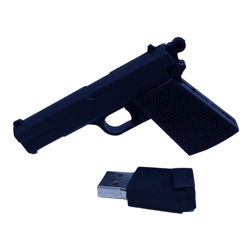 Custom PVC 3D Toy Gun Shape USB Flash Drive - 19g