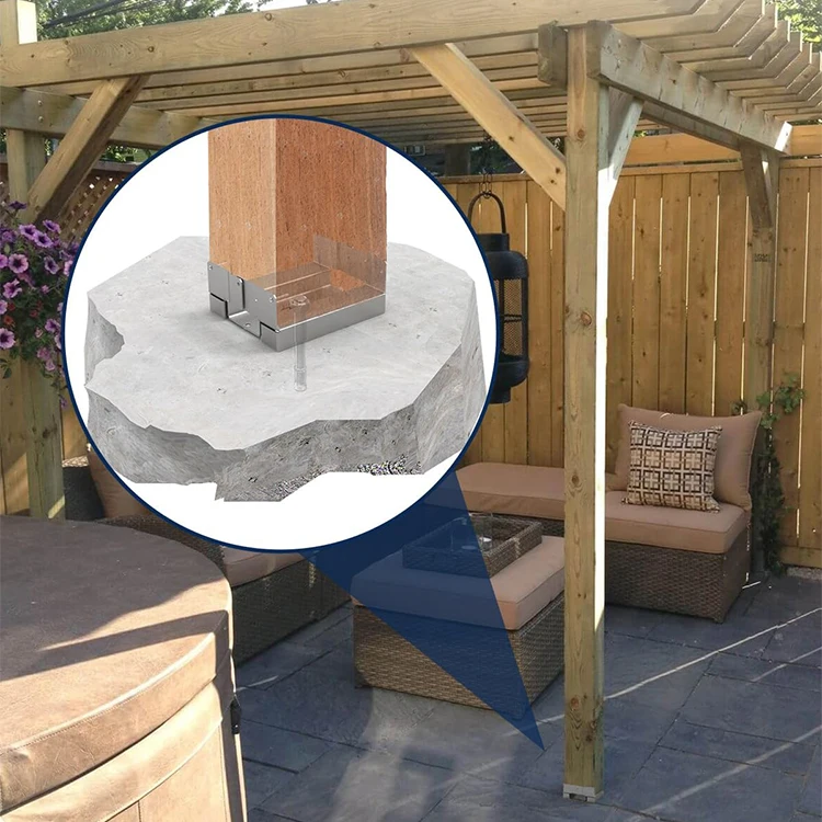 Jh-mech Post Bracket Oem Odm Concrete Secure Deck Post Anchor Base ...