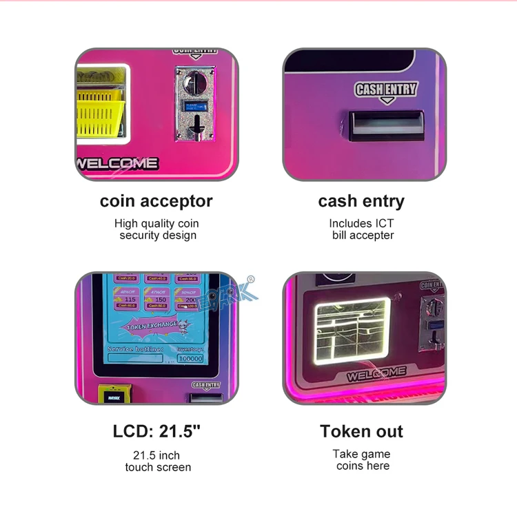 Epark Amusement Park Safe Coin Changer Machine Token Change Dispenser Currency Exchange Machine ...