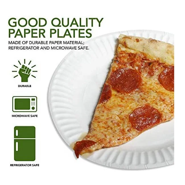Disposable White Paper Plates - Perfect for Parties