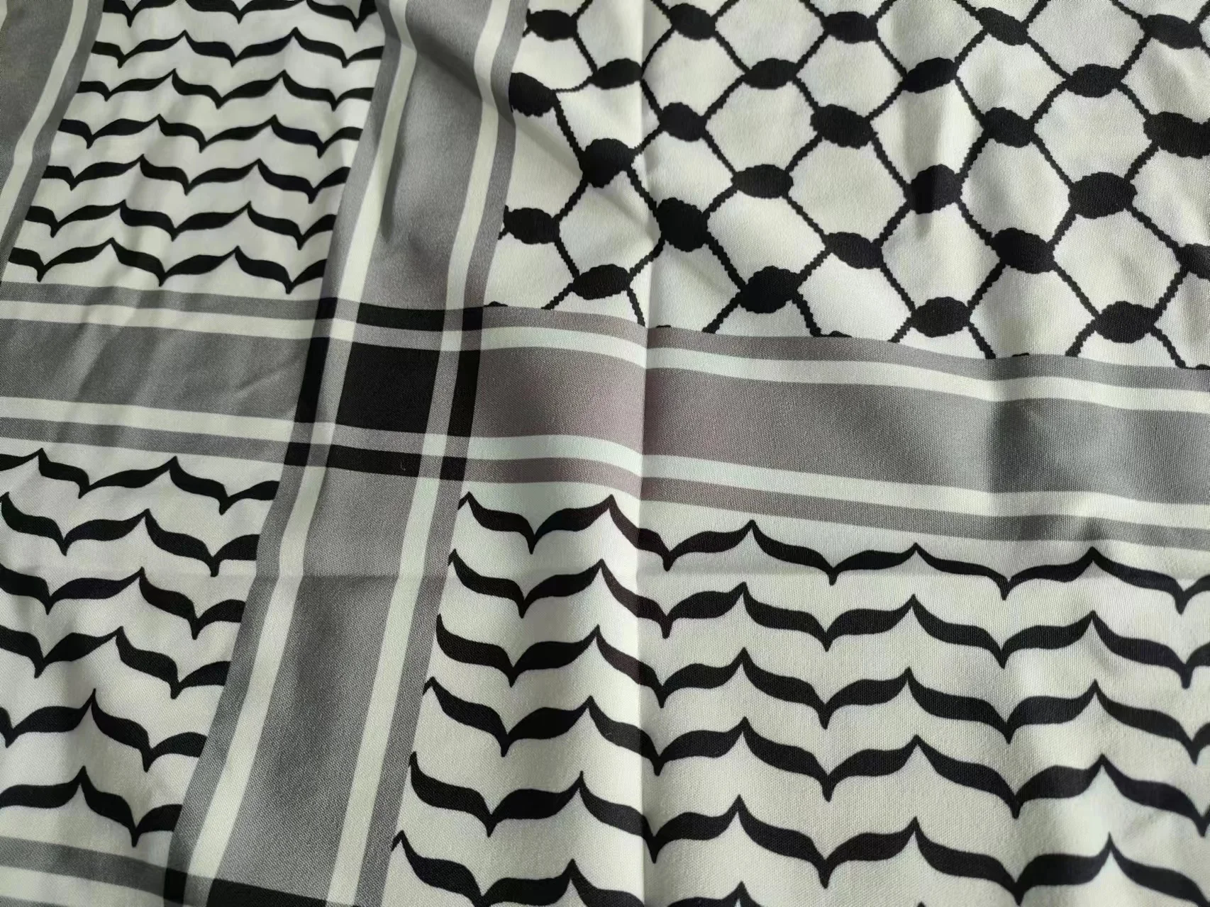 Keffiyeh Scarf Palestinian Hijab for Men - Digital Printing