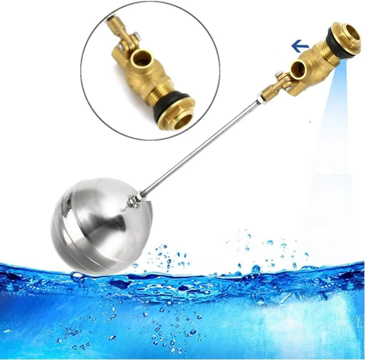 Manual Stainless Steel Copper Floating Ball Water Tank DN15 DN25 Float ...