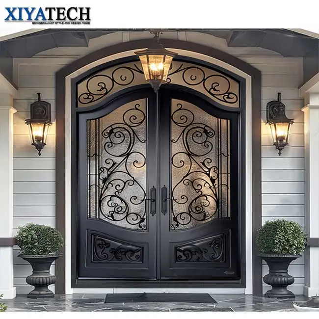 Xiyatech Outdoor Wrought Iron Doors Entry Iron Door Design Modern ...