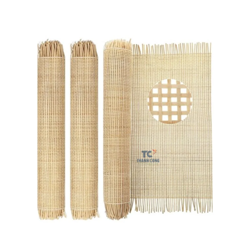 Natural Rattan Cane Webbing Woven Open Mesh Cane Net Roll DIY Caning ...