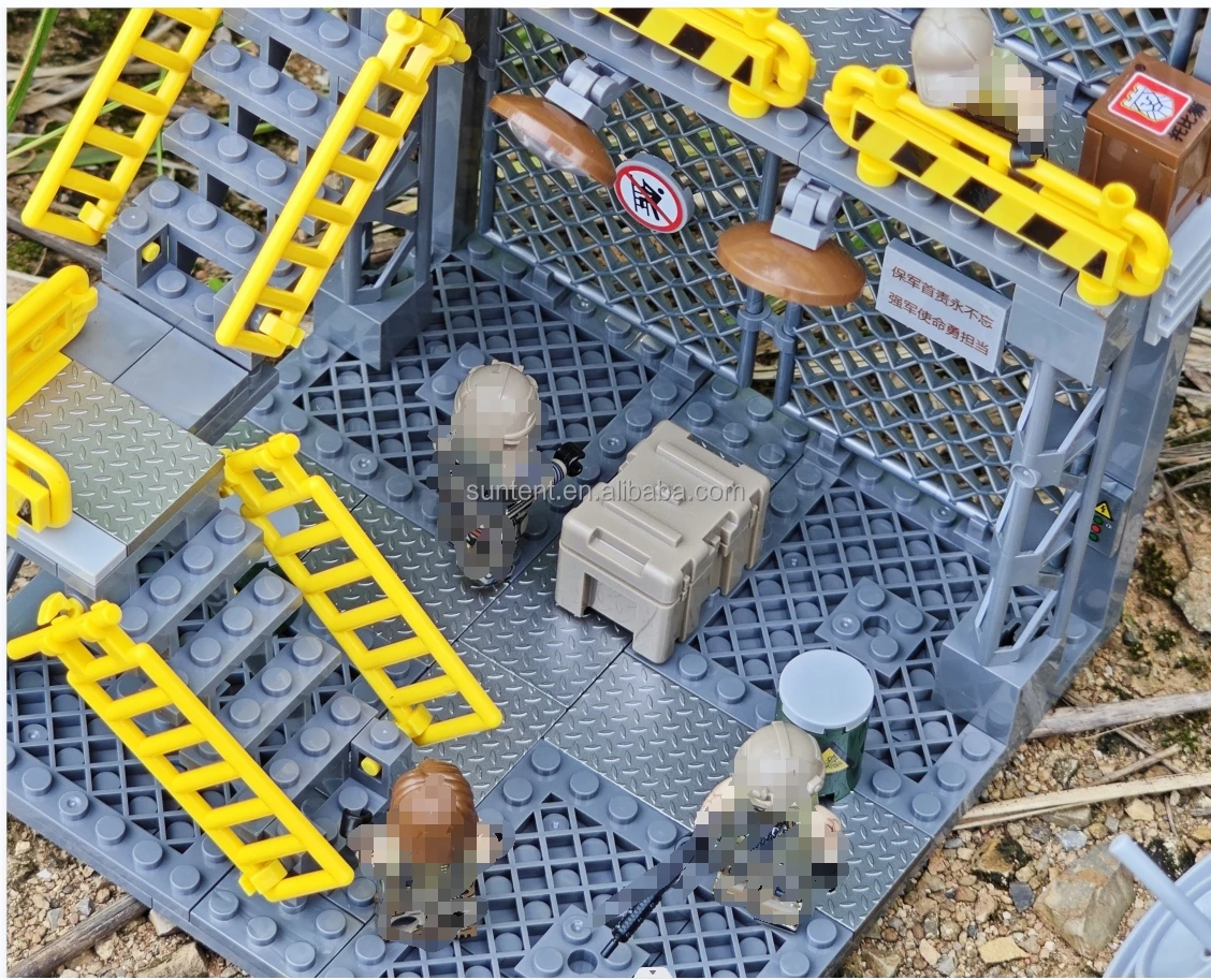 Diy Weapon Warehouse Military Base Building Blocks Set Army Base Armory ...