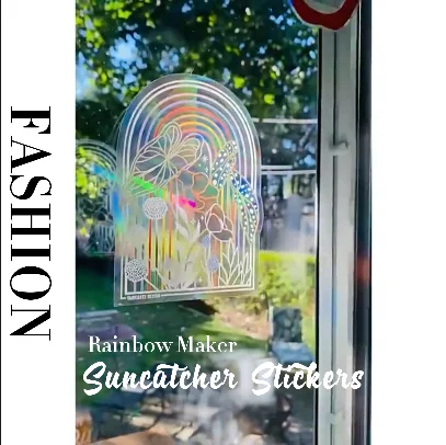 Cheap Butterfly Sun Catcher Rainbow Maker Prismatic Stickers Pvc Bird ...