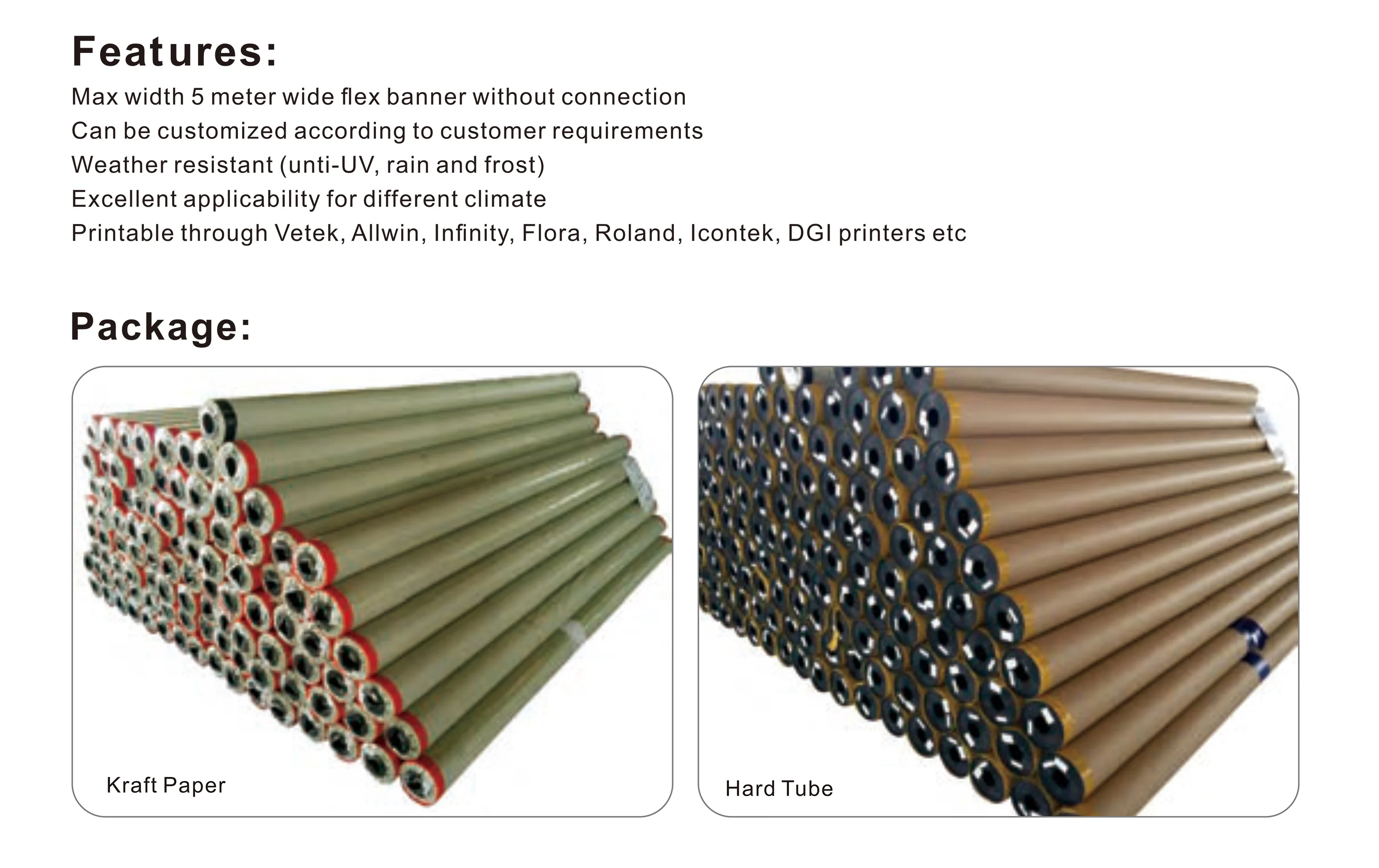 440gsm 13oz (240g-680g) Pvc Flex Banner White Black Back/lona Banner ...