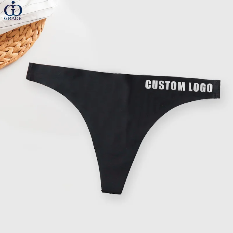 Shop Our OEM Customized Logo Designer Sexy Satin Silk Tangas