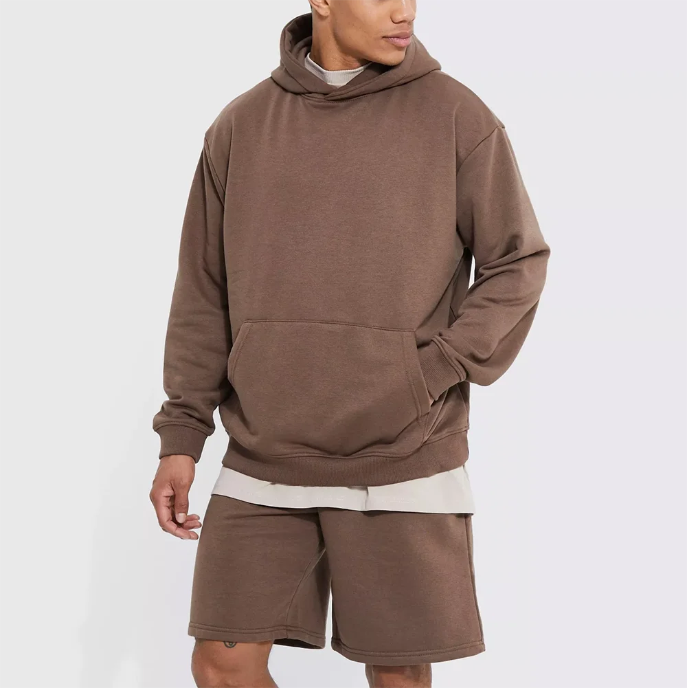 Blank Cotton Fleece Custom Hoodie Set Unisex Casual High Quality Hoodie ...