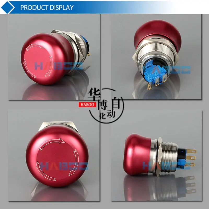 22mm E-stop Stainless Steel Emergency Stop Switch Push Button Latching ...