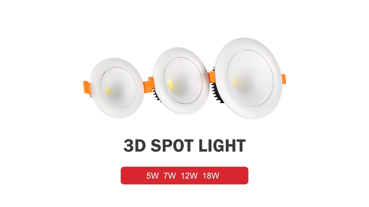 Hot Sale Indoor Bars Lighting 5w 7w 12w 18w Round Recessed Spot Design ...